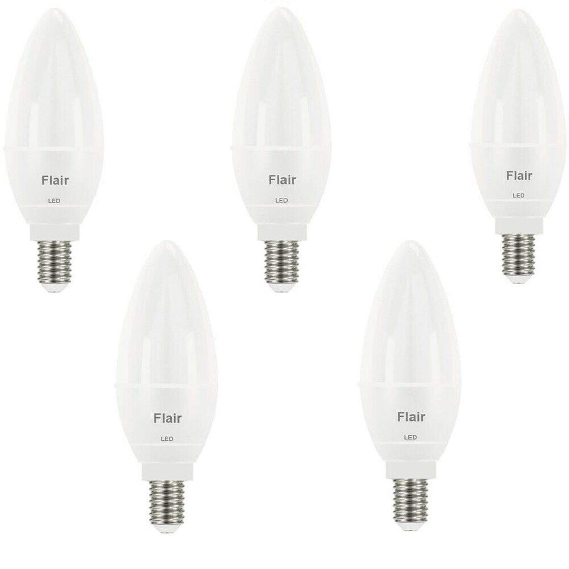 5x Flair Led Kerze Set E14 3,5W 250lm 2800K Leuchtmittel 8758777 matt ...